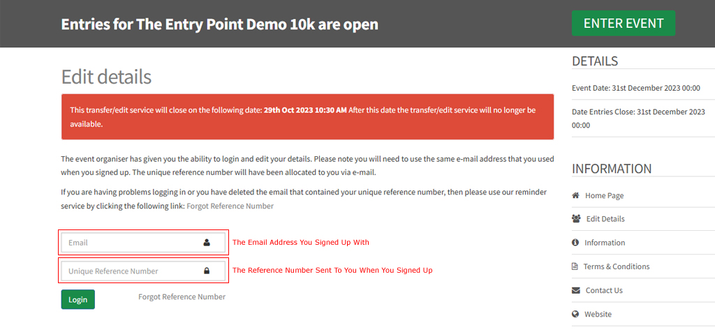 Editing Details & Transferring Entries - The Entry Point